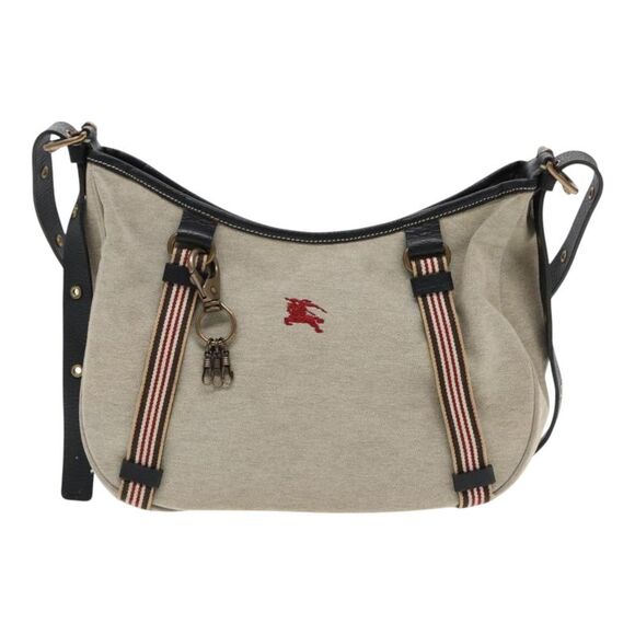 Burberry | Bags | Burberry Blue Label Beige Canvas Shoulder Bag ...